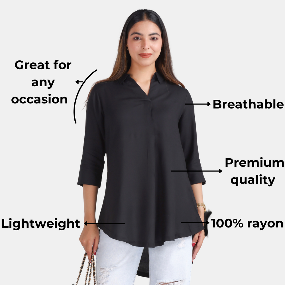 Camel rayon flare top for women, casual & formal tops for women.