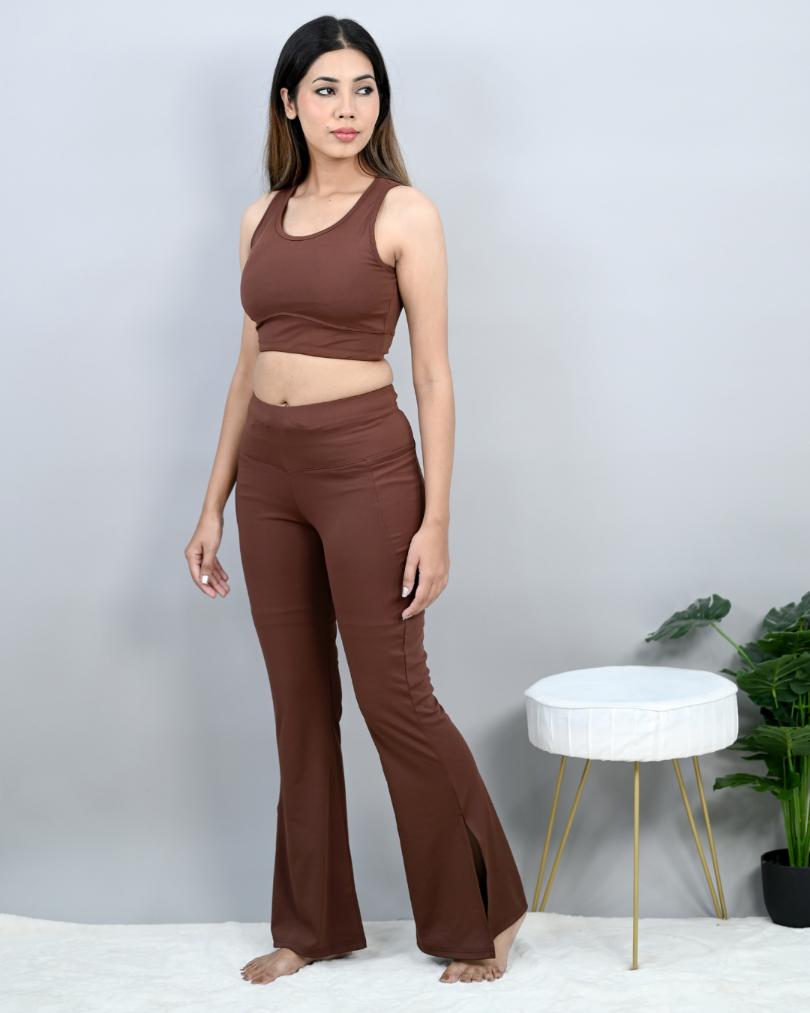 Dark brown color pants and trousers